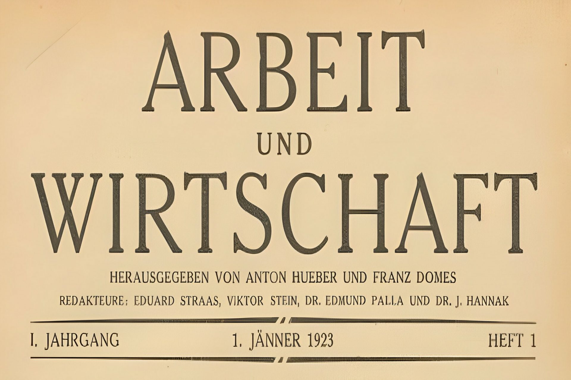 1923–1973: 100 Jahre Arbeit&Wirtschaft - Arbeit&Wirtschaft
